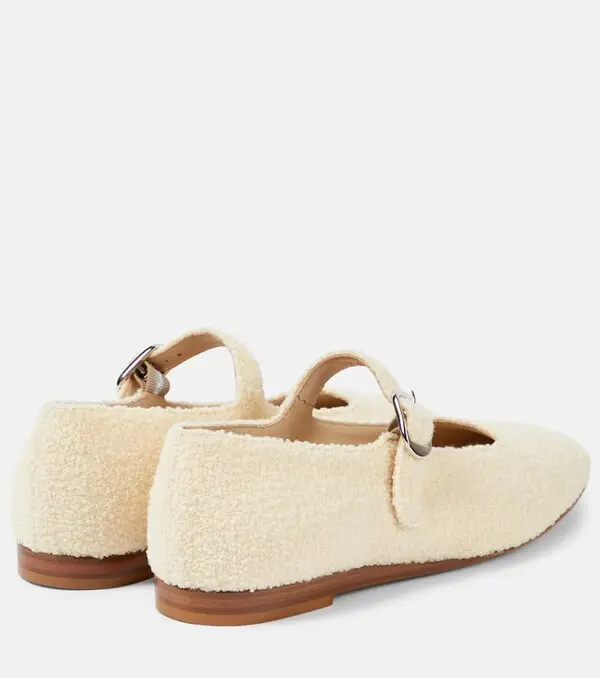 Le Monde Beryl Canvas Mary Jane Flats - White