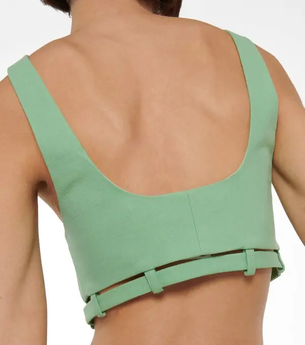 GANNI Cotton Canvas Crop Top