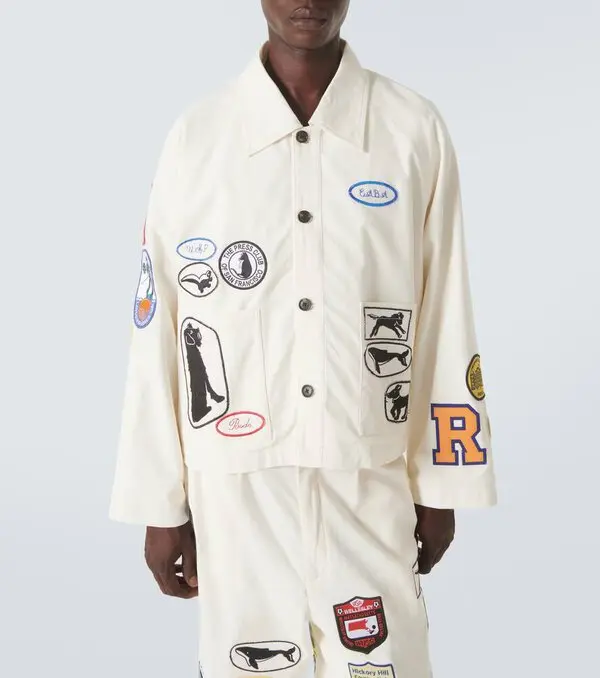 BODE Cambridge Patch-appliqué Cotton Canvas Jacket