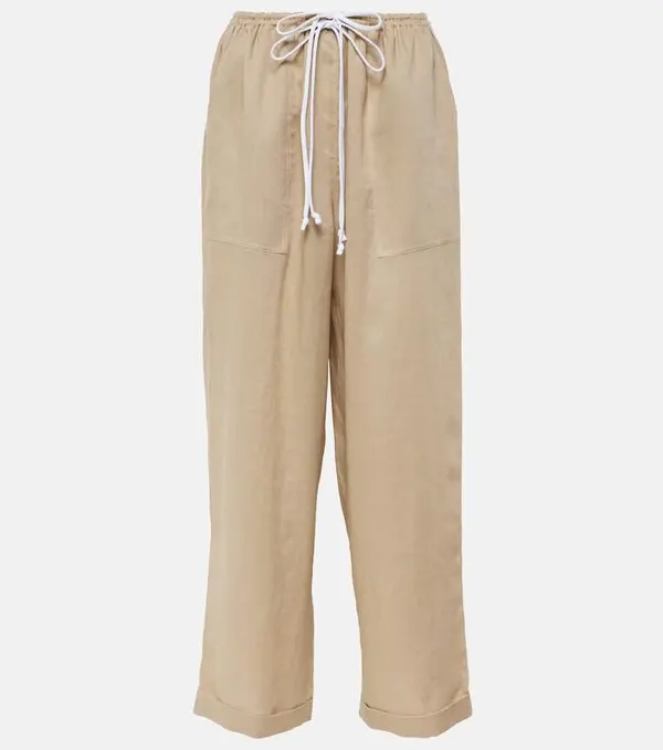 Tory Burch Linen Wide-leg Pants