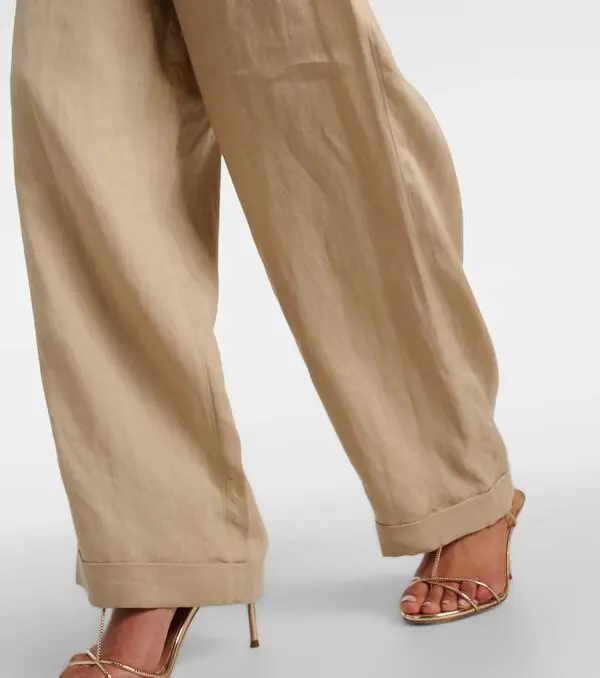 Tory Burch Linen Wide-leg Pants