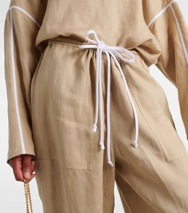 Tory Burch Linen Wide-leg Pants