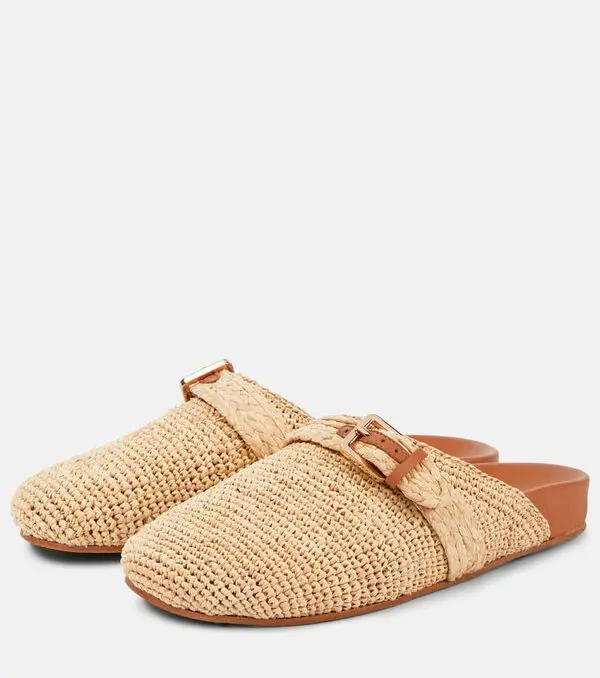 Clergerie Quinta Raffia Mules