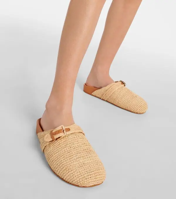 Clergerie Quinta Raffia Mules
