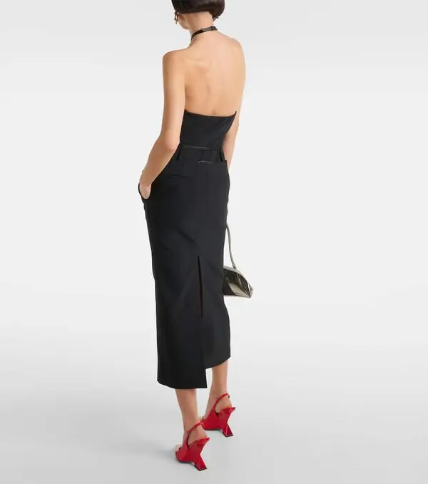 Attico Cutout Midi Skirt