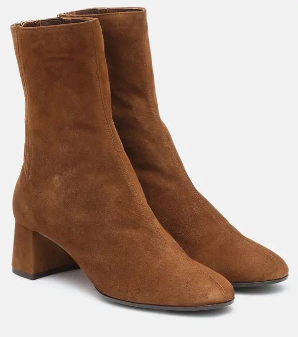 AQUAZZURA Saint Honore 50 Suede Ankle Boots