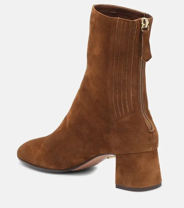 AQUAZZURA Saint Honore 50 Suede Ankle Boots
