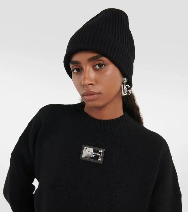 Dolce & Gabbana Wool And Cashmere Beanie - Black