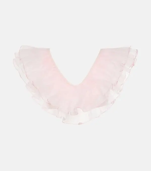 Giambattista Valli Organza-trimmed Bikini Top - Pink