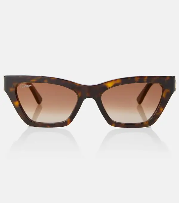 Cartier Signature C Cat-eye Sunglasses - Brown