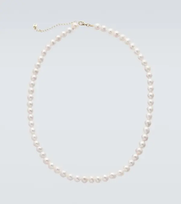 Mateo 14kt Gold Necklace With Freshwater Pearls - White