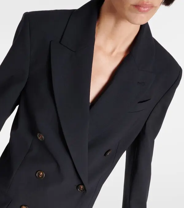 Brunello Cucinelli Double-breasted Wool-blend Blazer - Blue