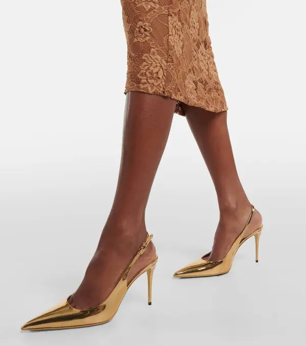 Dolce & Gabbana Leather Slingback Pumps