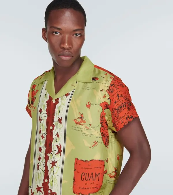 BODE Printed Silk Shirt