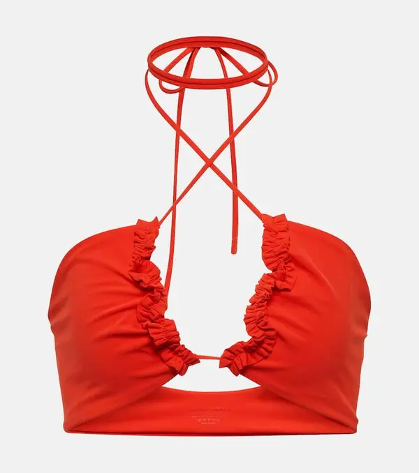 Magda Butrym Bandeau Bikini Top - Red