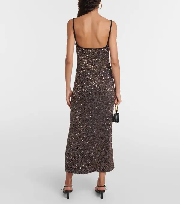 Altuzarra Milos Metallic Knit Maxi Skirt