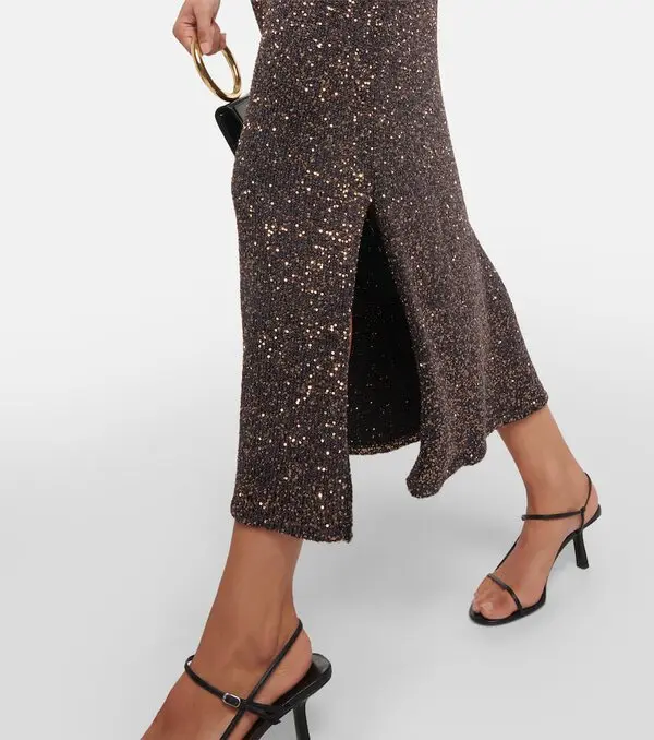 Altuzarra Milos Metallic Knit Maxi Skirt