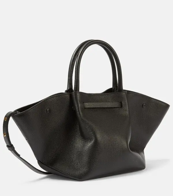 DEMELLIER New York Medium Leather Tote Bag - Black
