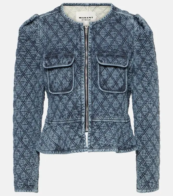 MARANT ETOILE Deliona Quilted Jacket - Blue
