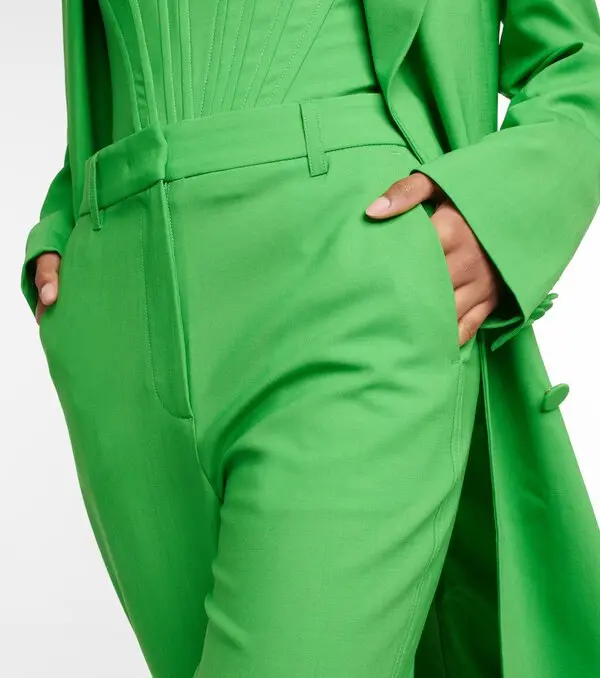 Giuseppe Di Morabito High-rise Wool-blend Pants