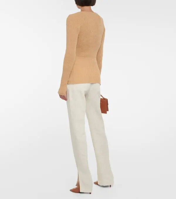 Jacquemus La Maille Dao Ribbed-knit Sweater - Beige