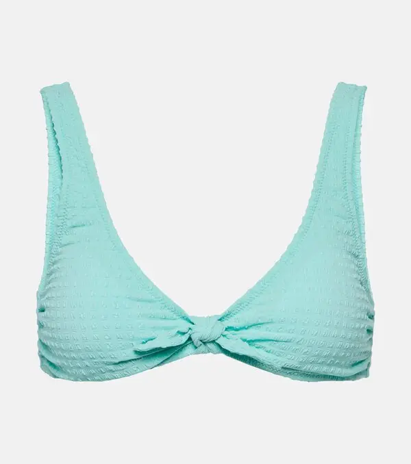Heidi Klein Great Thatch Bikini Top - Blue