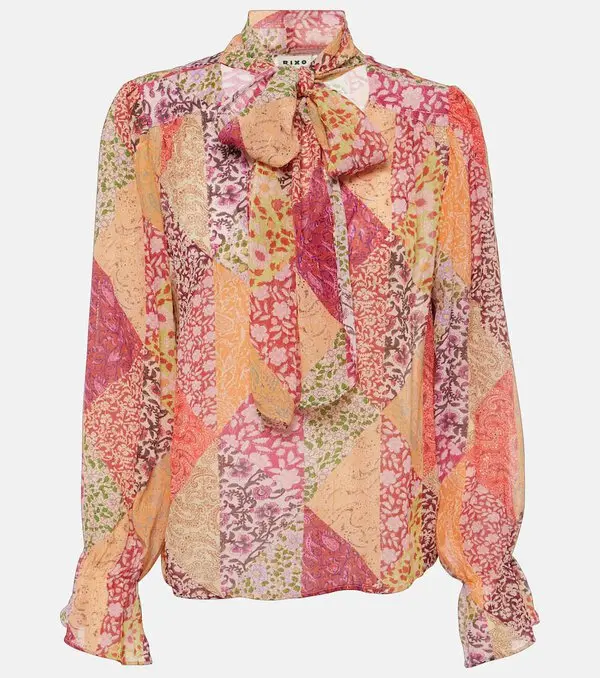Rixo Jovie Patchwork Blouse