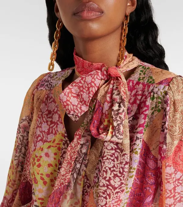 Rixo Jovie Patchwork Blouse