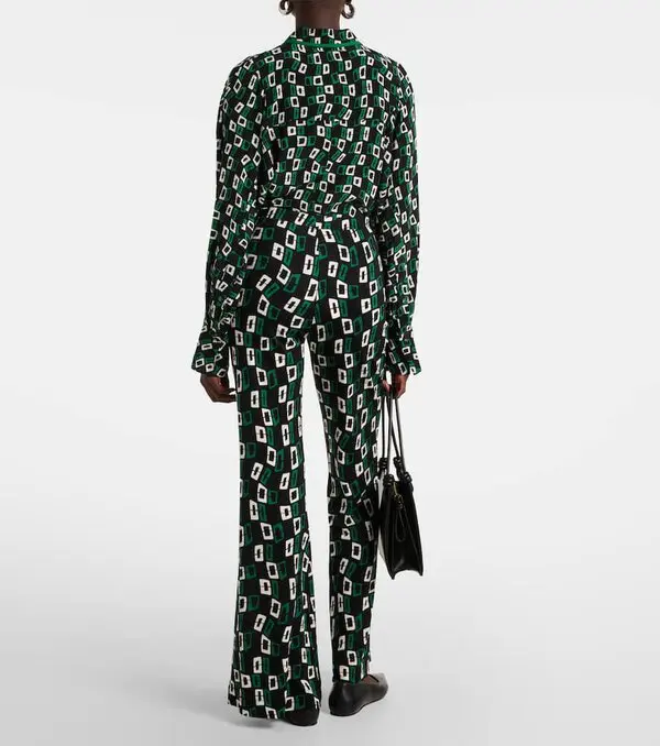 Diane Von Furstenberg Brooklyn Printed Flared Pants