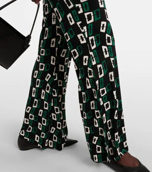 Diane Von Furstenberg Brooklyn Printed Flared Pants