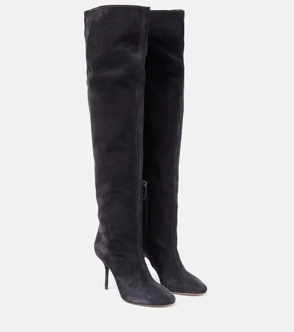 Alaïa Fluide 90 Suede Over-the-knee Boots