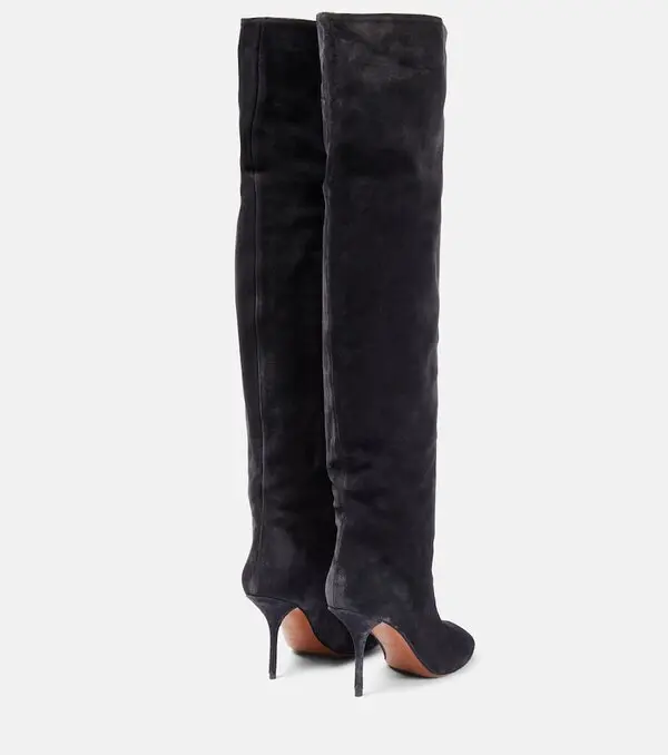 Alaïa Fluide 90 Suede Over-the-knee Boots