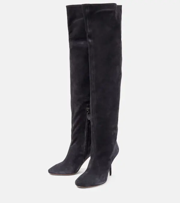 Alaïa Fluide 90 Suede Over-the-knee Boots