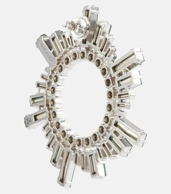 Amina Muaddi Begum Crystal-embellished Earrings - Green