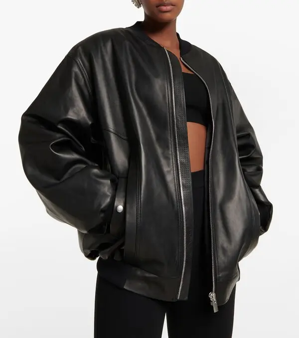 Magda Butrym Leather Bomber Jacket