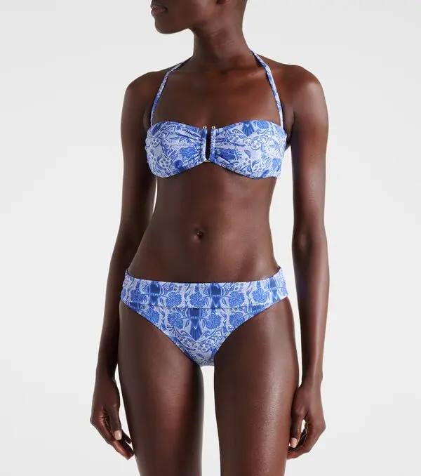 Heidi Klein Lake Como Printed Bikini Top