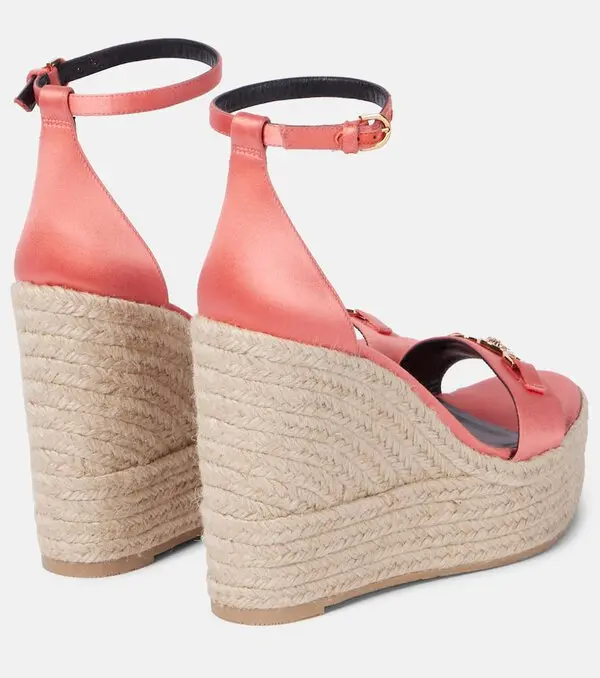 Versace Medusa '95 Satin Wedge Espadrilles