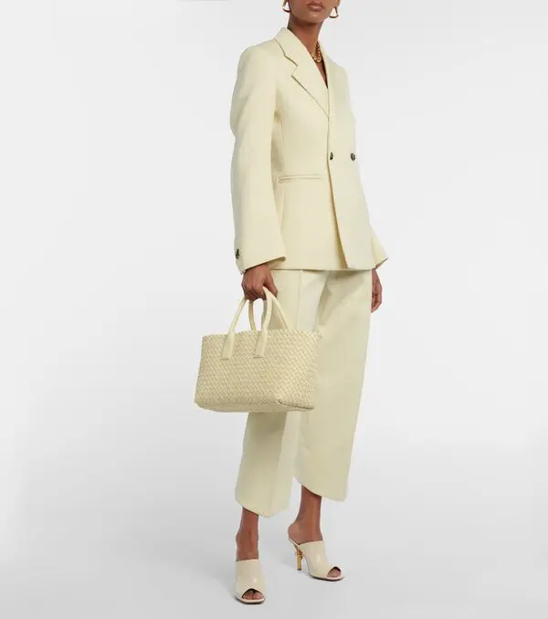 Bottega Veneta Knot Leather Mules - White