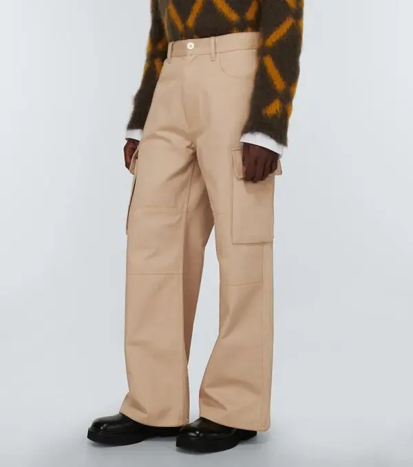 Marni Wide-leg Cotton Gabardine Cargo Pants