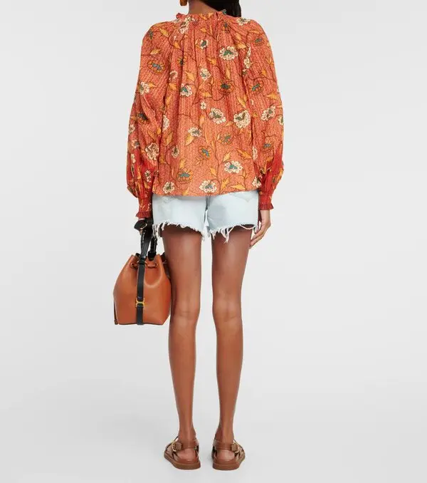 Ulla Johnson Kaitlyn Floral Cotton-blend Blouse