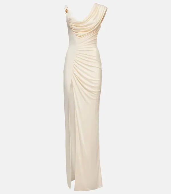 Versace Medusa '95 Draped Gown - White