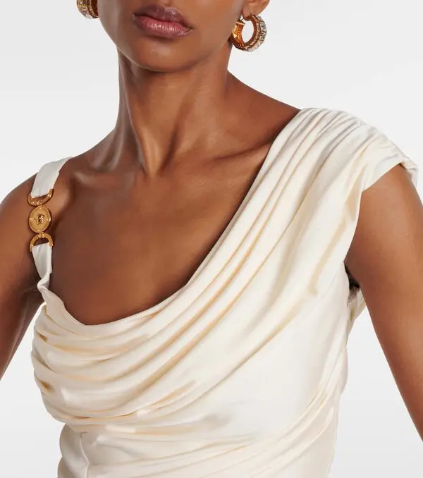Versace Medusa '95 Draped Gown - White