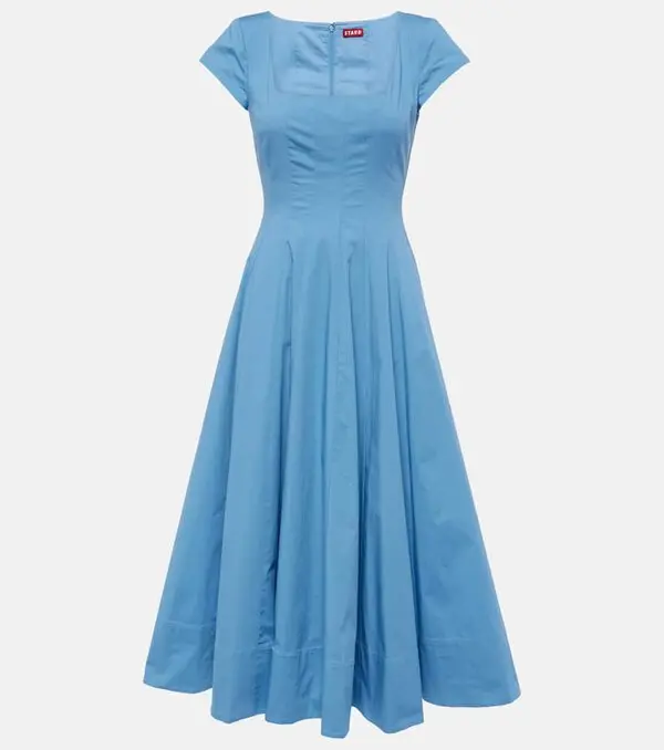 Staud Wells Cotton Midi Dress