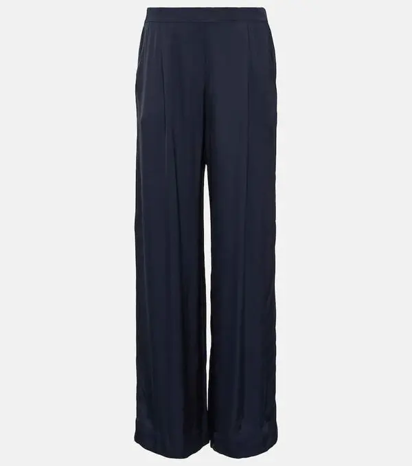 Velvet By Graham & Spencer Livi Satin Wide-leg Pants