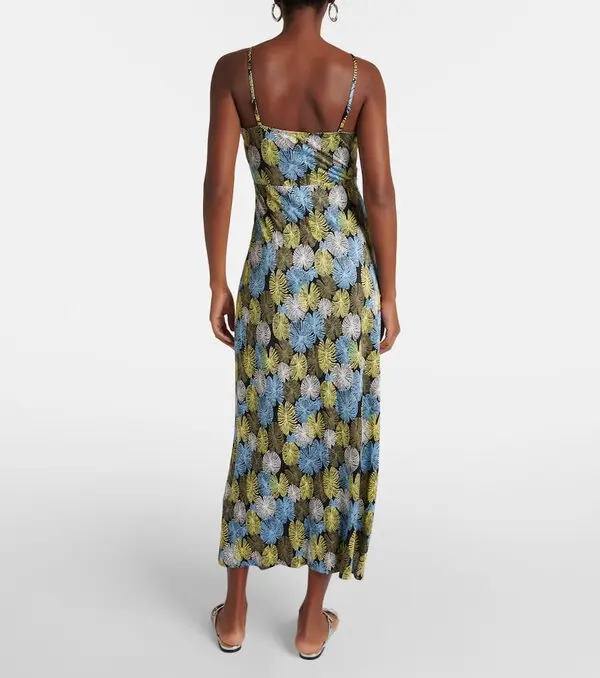 Diane Von Furstenberg Saavya Printed Jersey Maxi Dress