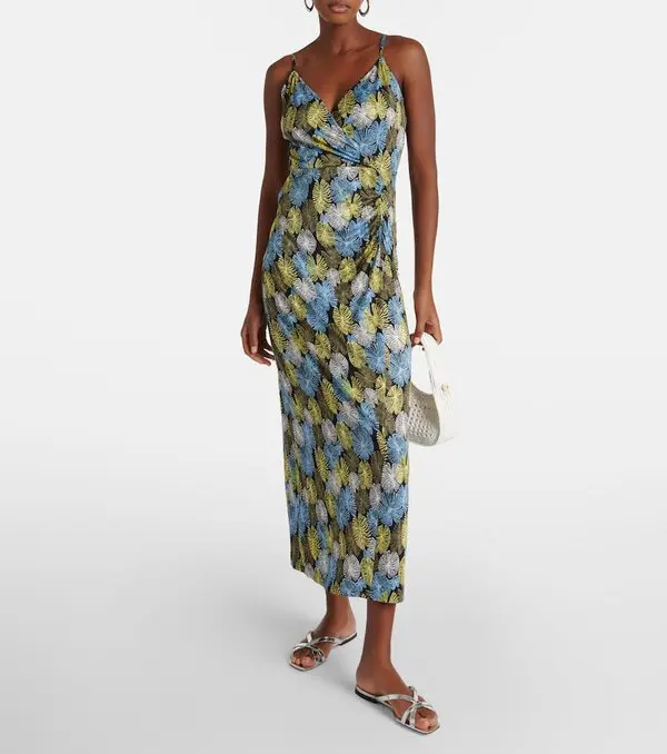 Diane Von Furstenberg Saavya Printed Jersey Maxi Dress