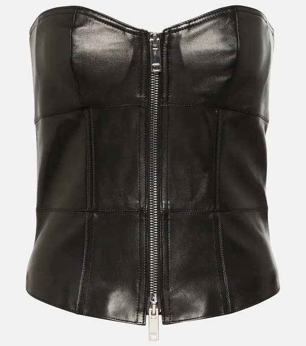 Isabel Marant Étoile Etna Leather Bustier - Black
