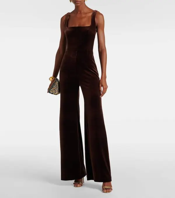 Galvan Vesper Velvet Jumpsuit