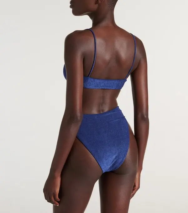 Jade Swim Incline High-rise Bikini Bottoms - Blue