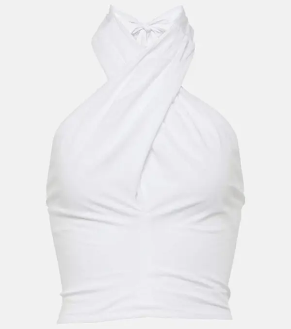 Staud Kai Smocked Crop Top